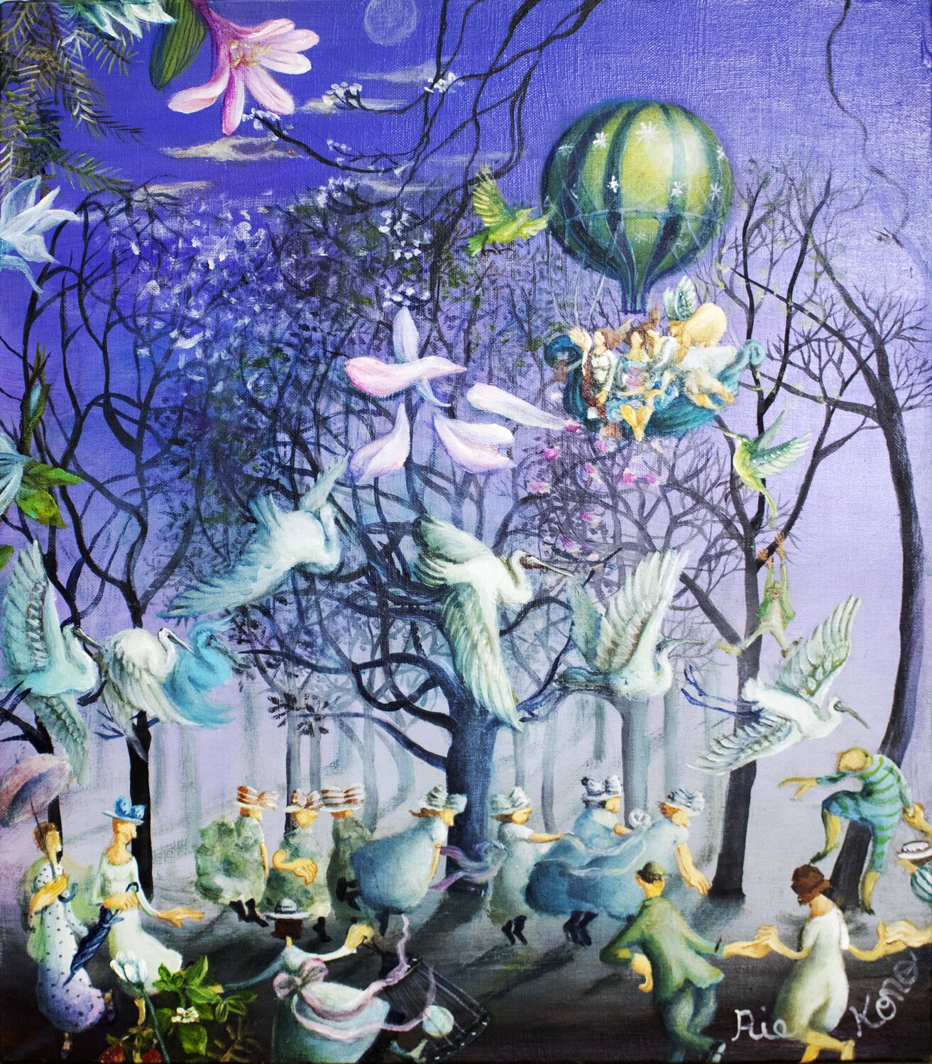 We feel like a dancing by Rie Kono (2023) : Painting Acrylic on Canvas ...