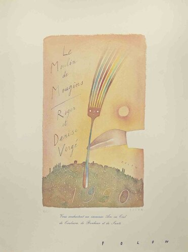 La main by Jean Michel Folon (1982) : Print Engraving - Singulart