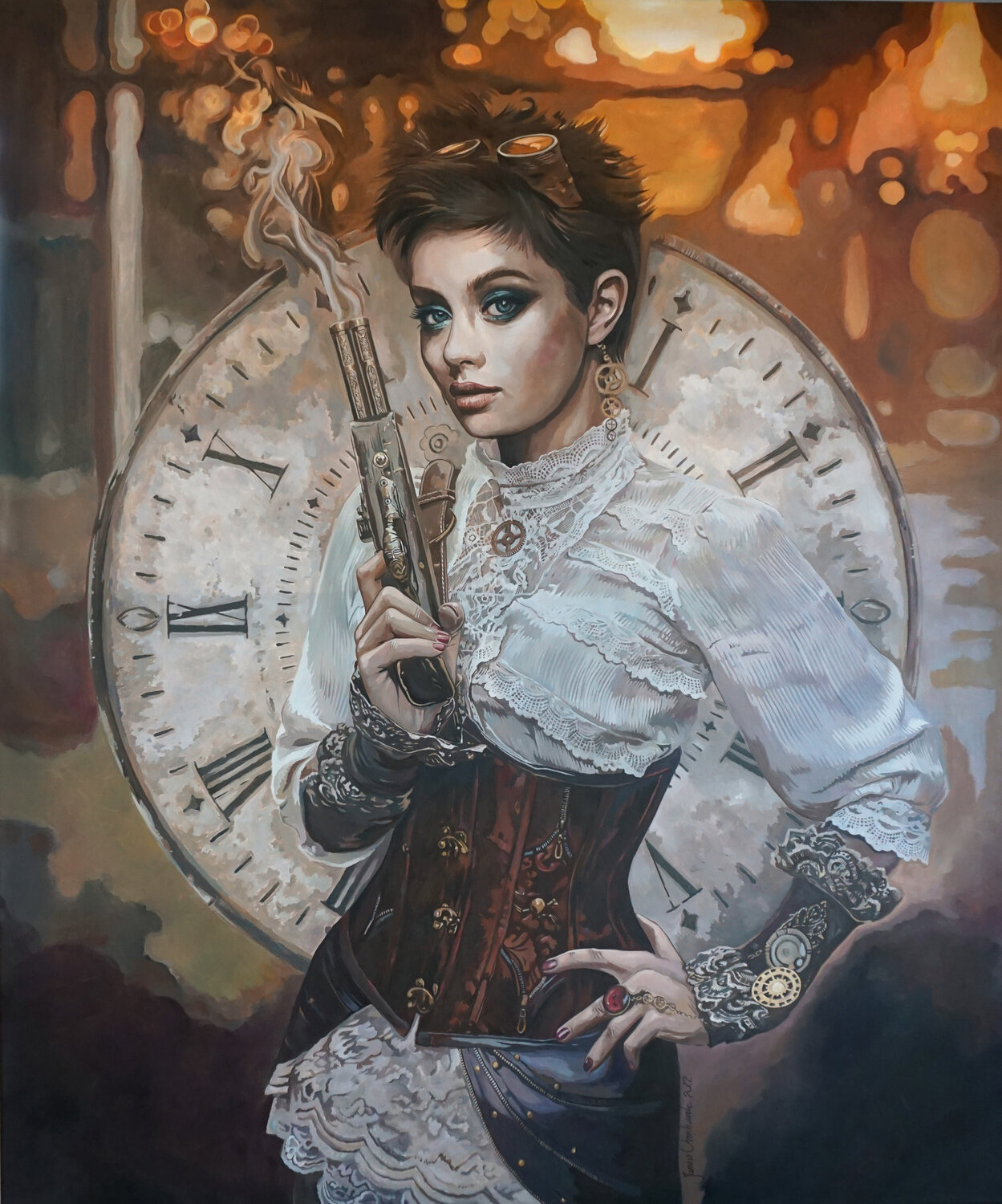 Steam Punk Pirate de Janusz Orzechowski (2022): Pintura Óleo en Lienzo ...