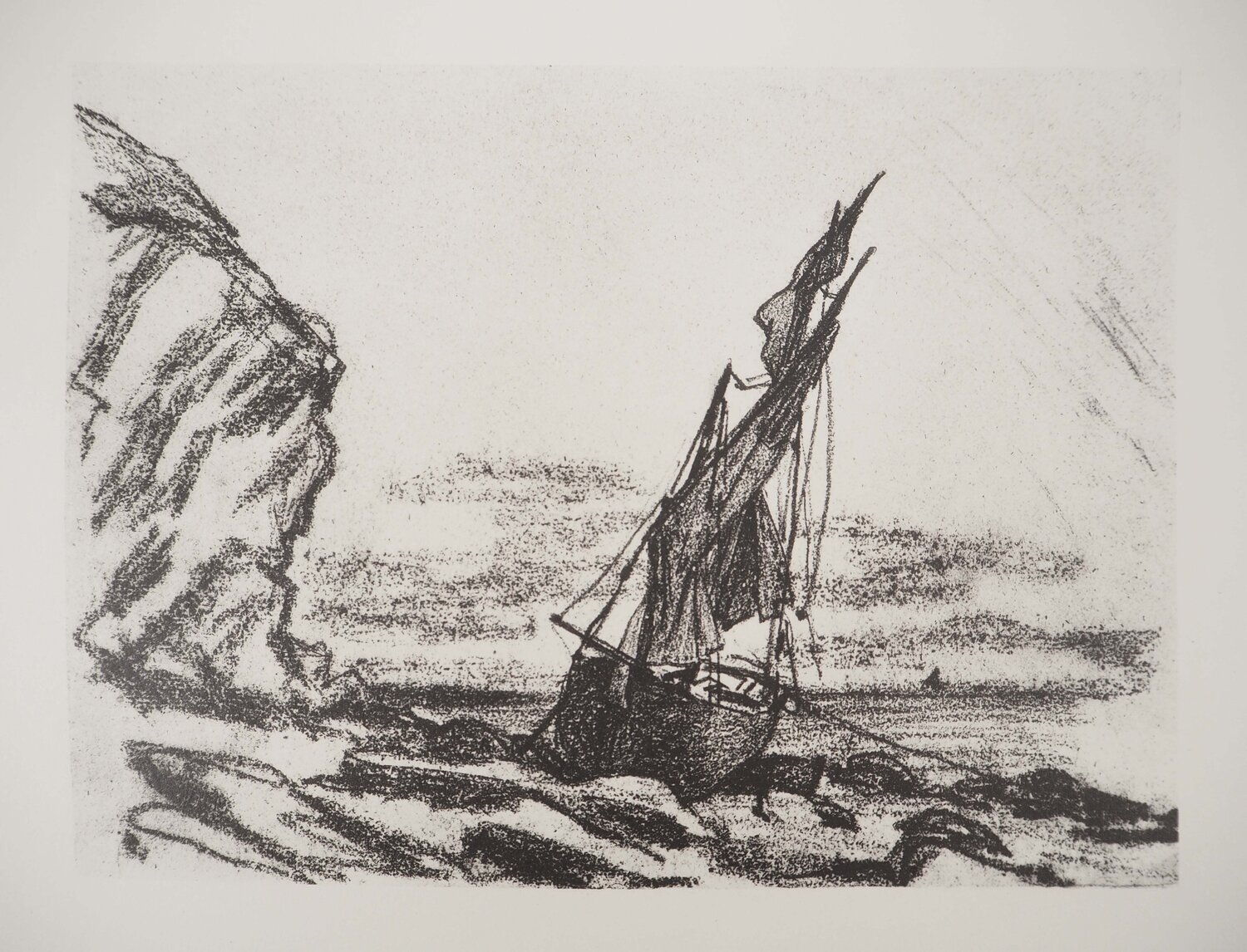 Voilier dans la tempête, Héliogravure von Claude Monet (1957): Druck ...