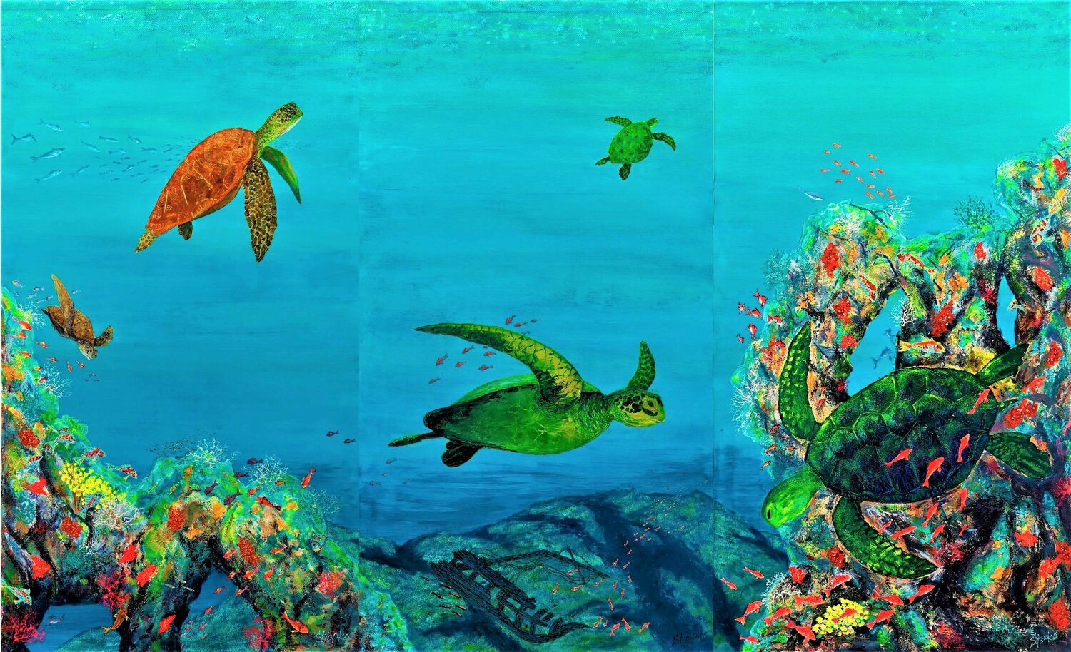 Big Blue by Stjepko Mamic (2019) : Painting Pigments on Linen - Singulart