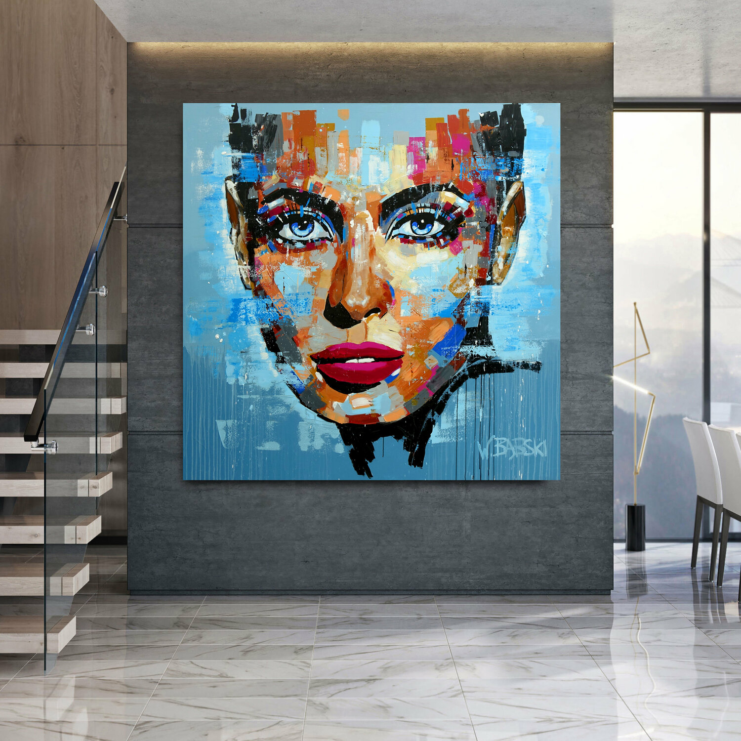 Face 48 by Wojtek Babski (2021) : Painting Acrylic on Canvas - Singulart