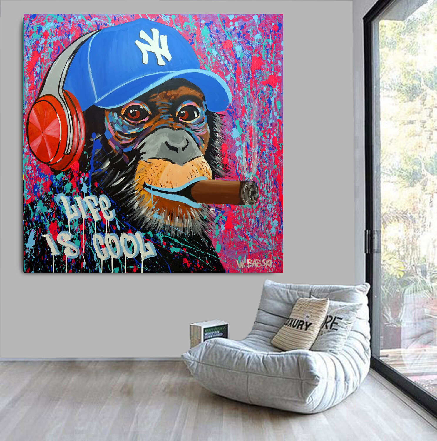 Life is Cool by Wojtek Babski (2022) : Painting Acrylic on Canvas - Singulart