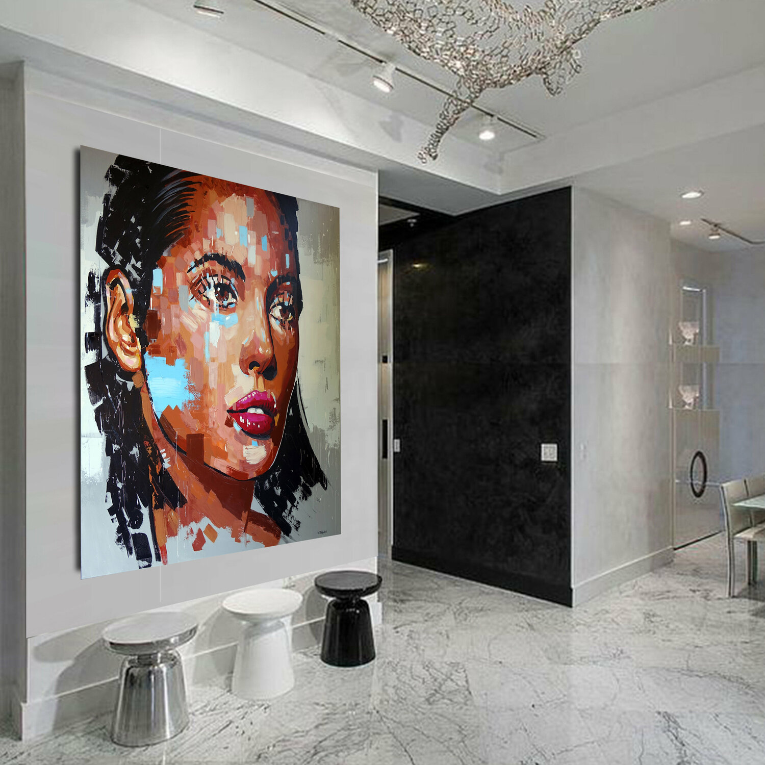 Face 43 by Wojtek Babski (2020) : Painting Acrylic on Canvas - SINGULART