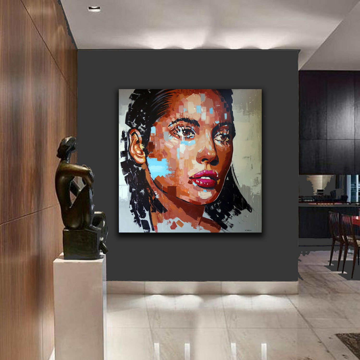 Face 43 by Wojtek Babski (2020) : Painting Acrylic on Canvas - SINGULART