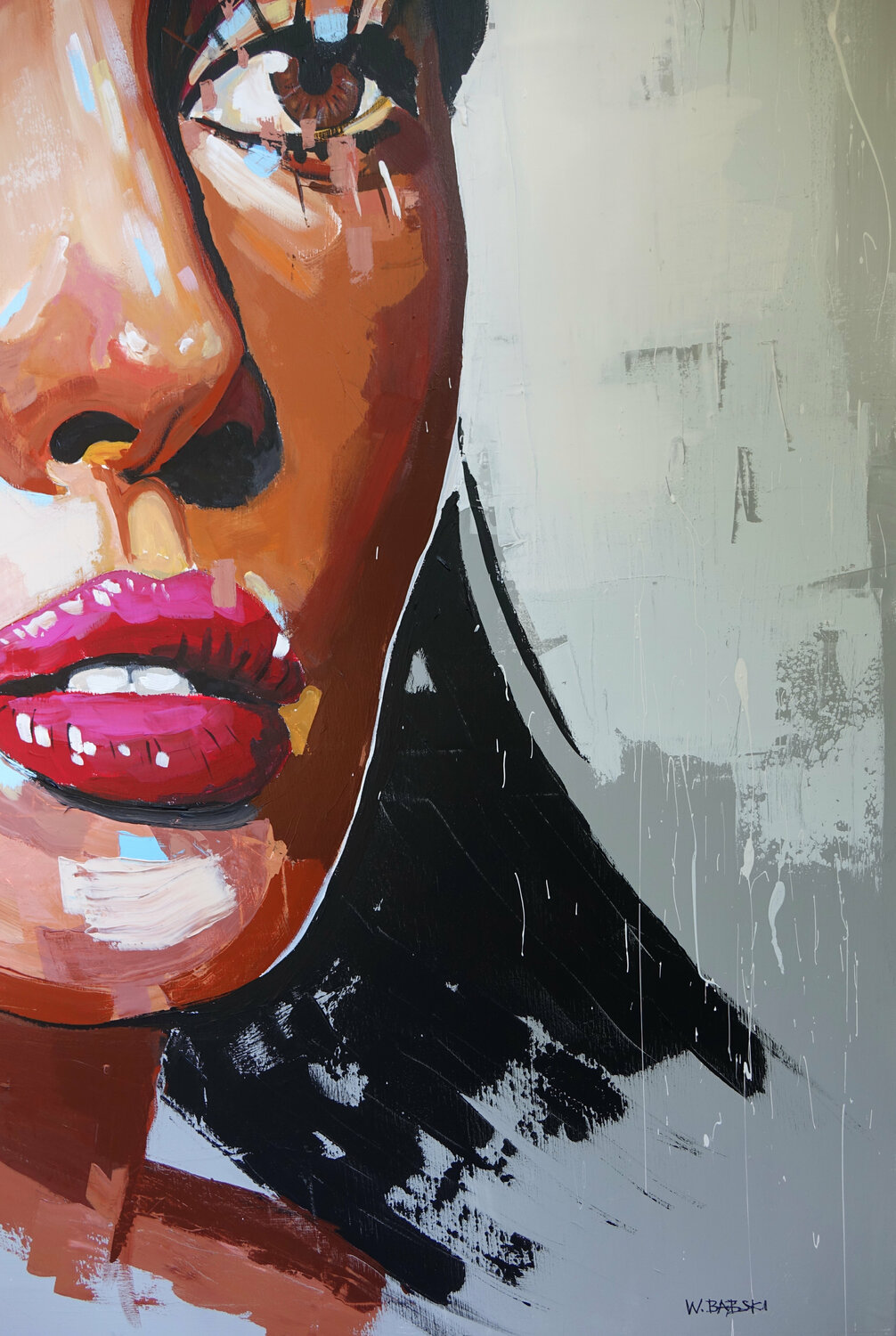 Face 43 by Wojtek Babski (2020) : Painting Acrylic on Canvas - SINGULART