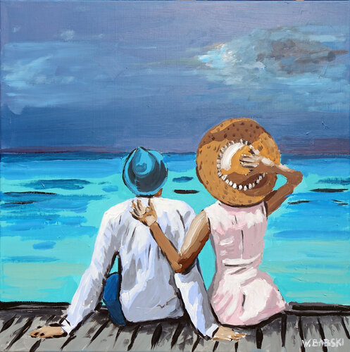 At the Seaside 1 by Wojtek Babski (2025) : Painting Acrylic on Canvas - Singulart