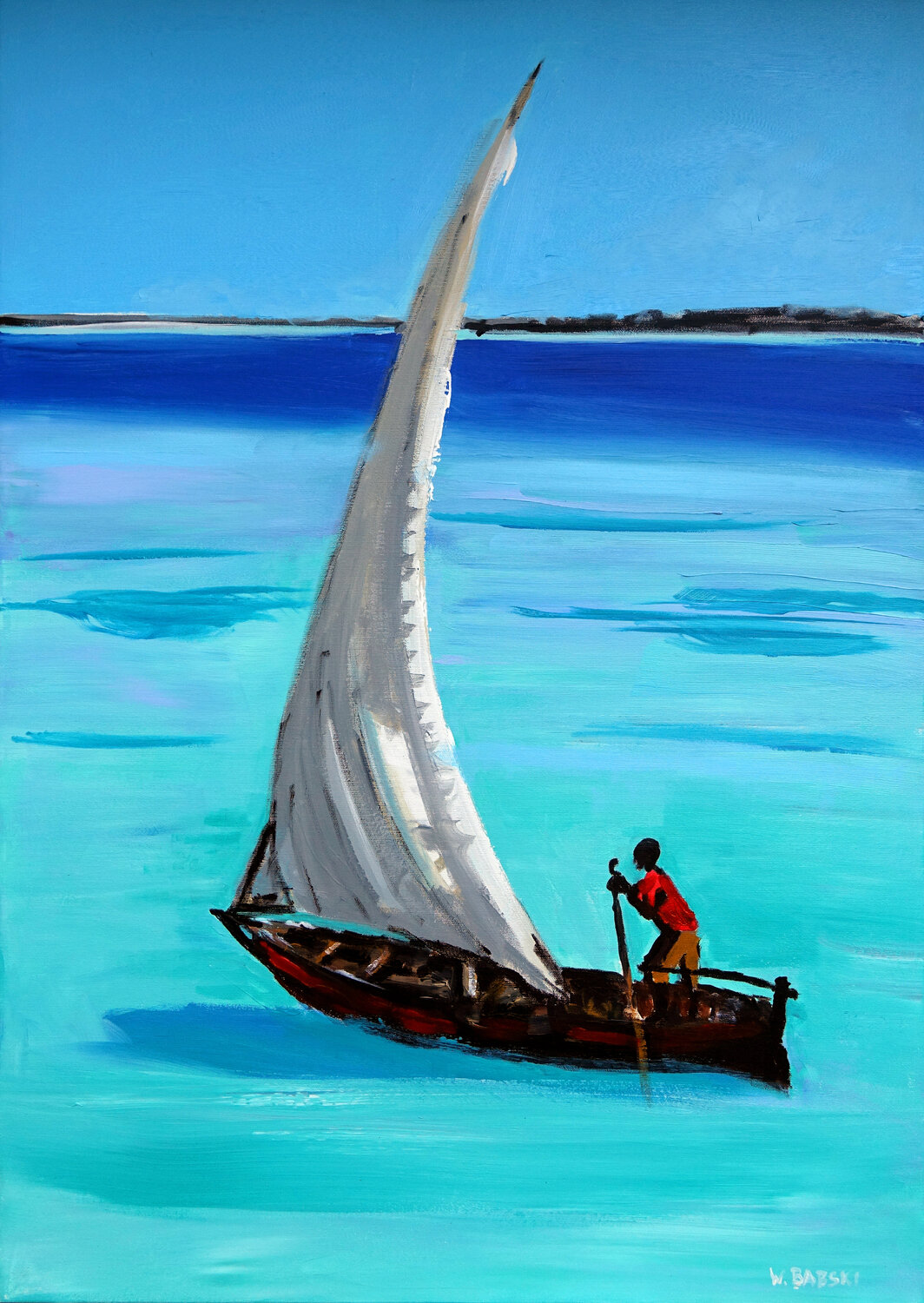 Boat by Wojtek Babski (2023) : Painting Acrylic on Canvas - Singulart