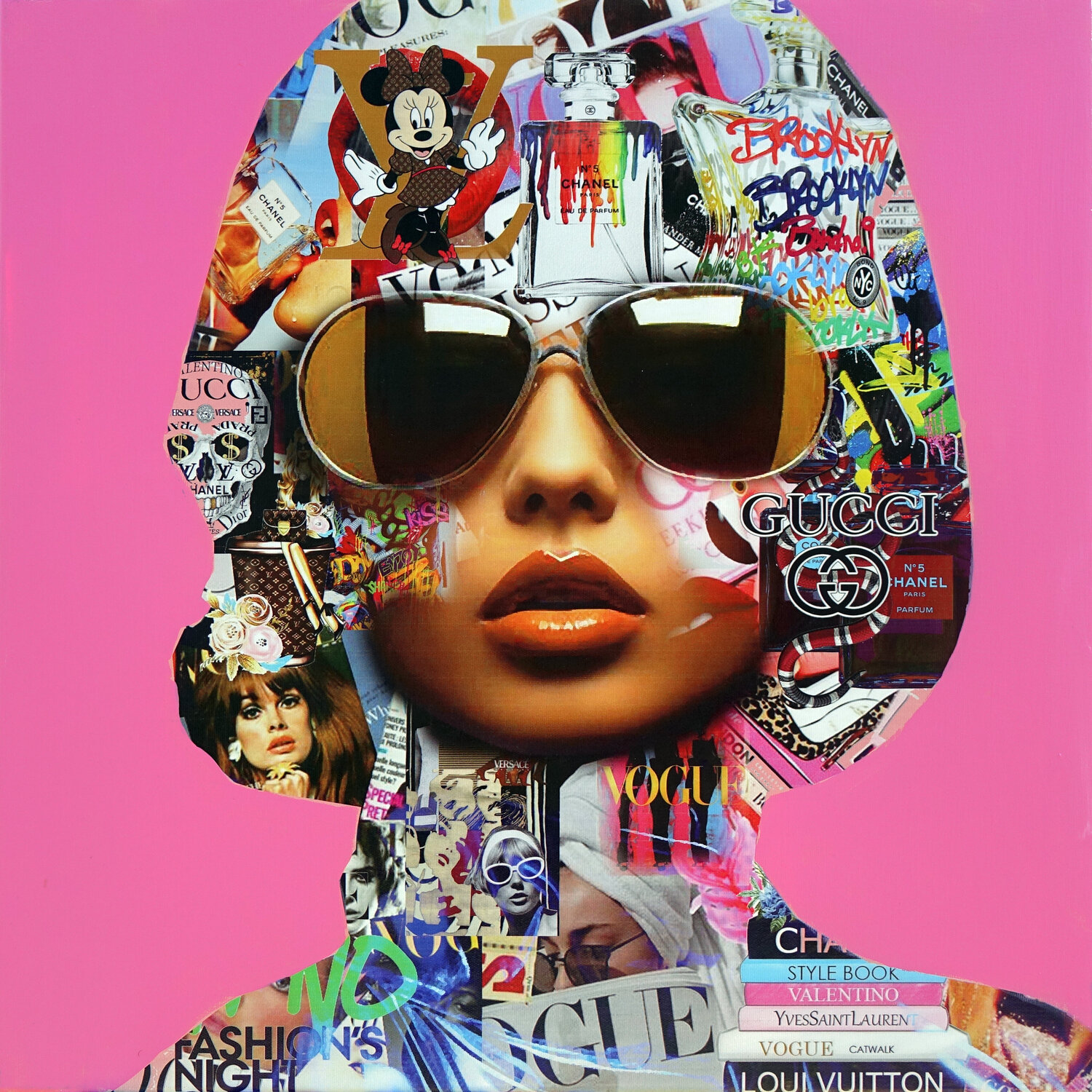 Pop Art Face 24 by Wojtek Babski (2023) : Print Giclée print on Canvas ...