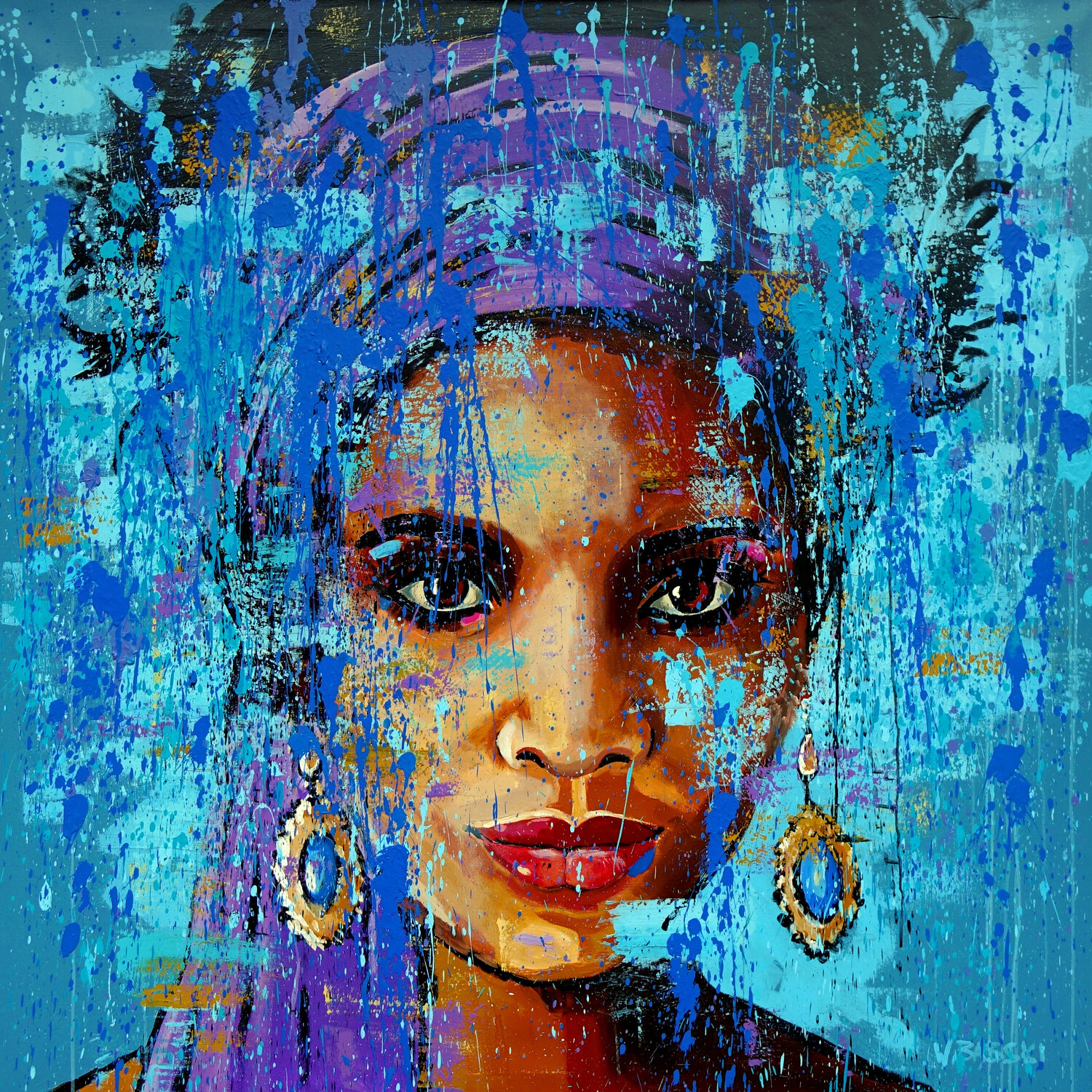 Face 66 by Wojtek Babski (2023) : Painting Acrylic on Canvas - Singulart