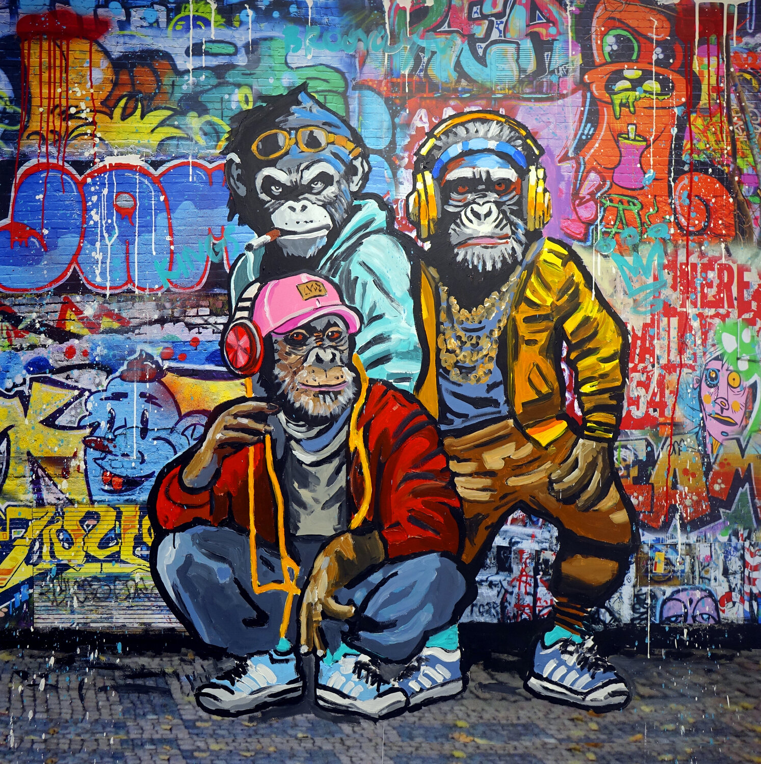 Hooligans 2 by Wojtek Babski (2024) : Painting Acrylic, Collage on ...