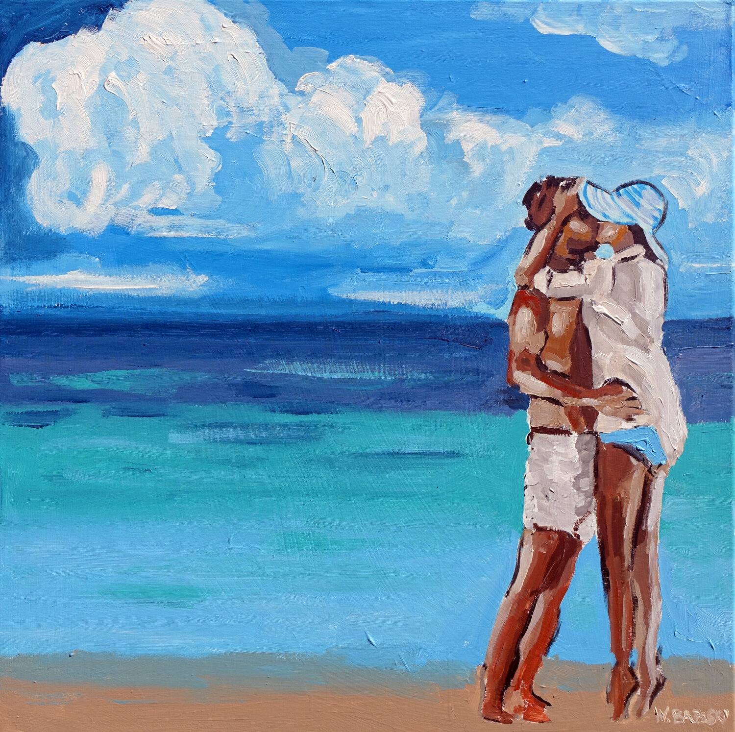 At the Seaside 1 by Wojtek Babski (2025) : Painting Acrylic on Canvas - Singulart