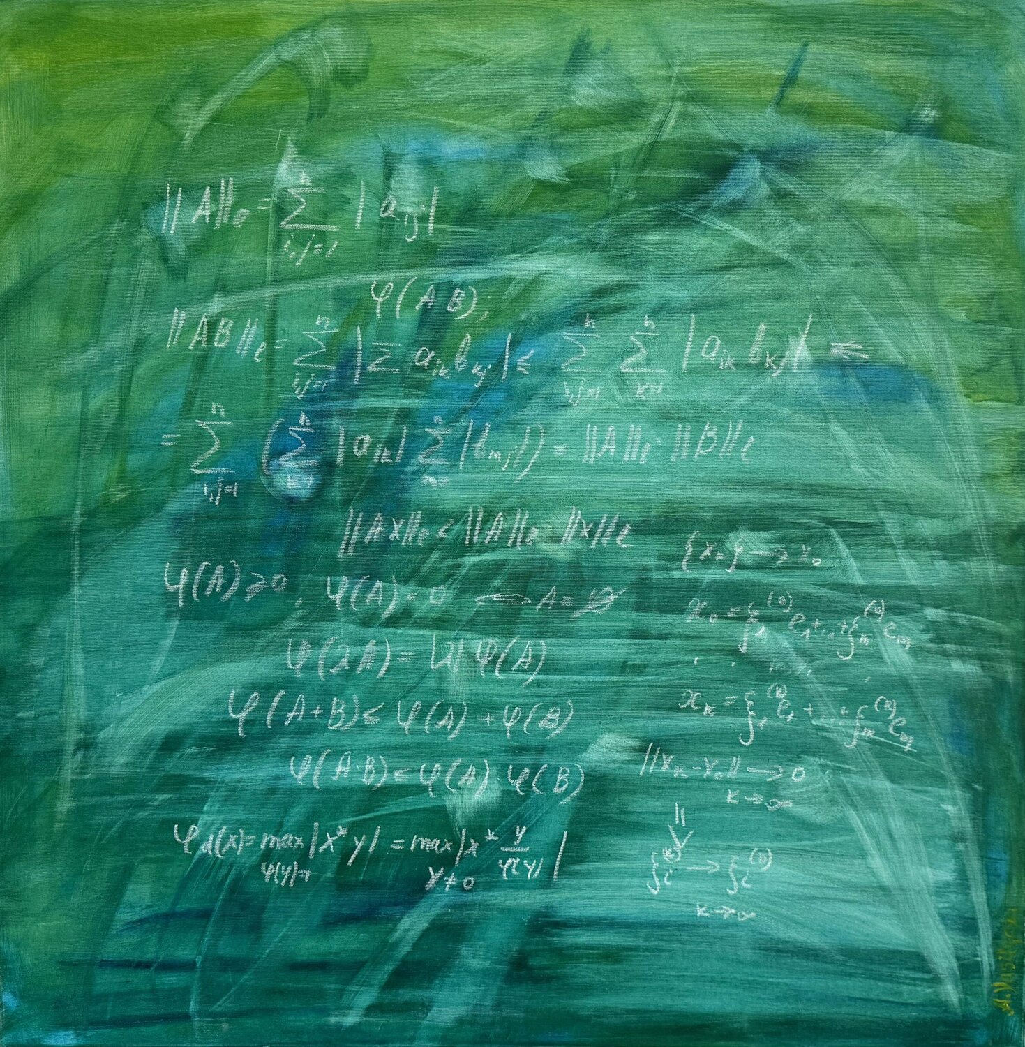 Green Old Schoolboard with math Science Art Collection by Anastasia ...