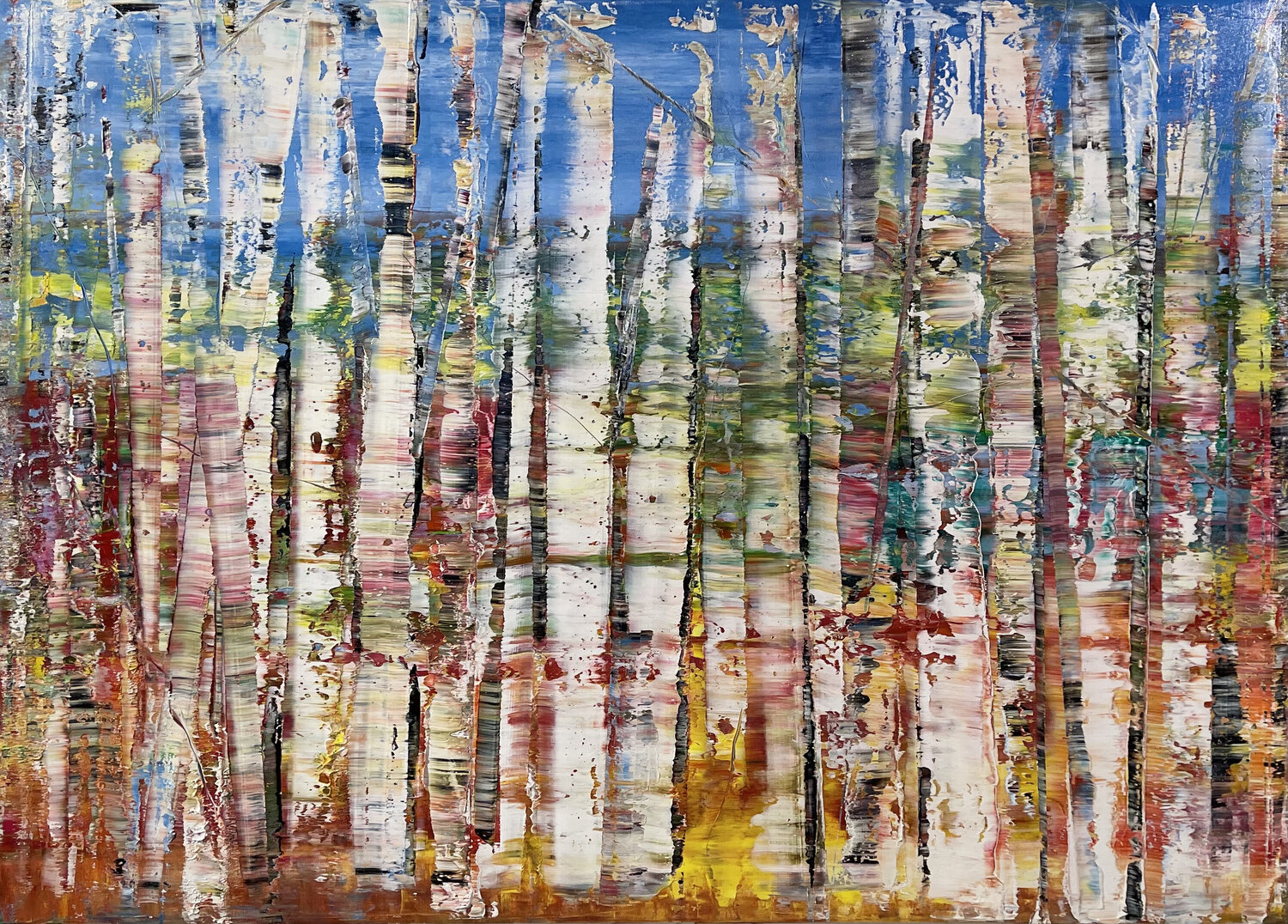 abstract informal 2049-2 by Robert H N Rich (2022) : Painting Oil on ...