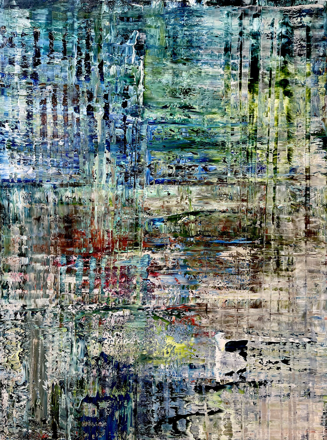 abstract informal no 2070-2 von Robert H N Rich (2023): Malerei Öl auf ...