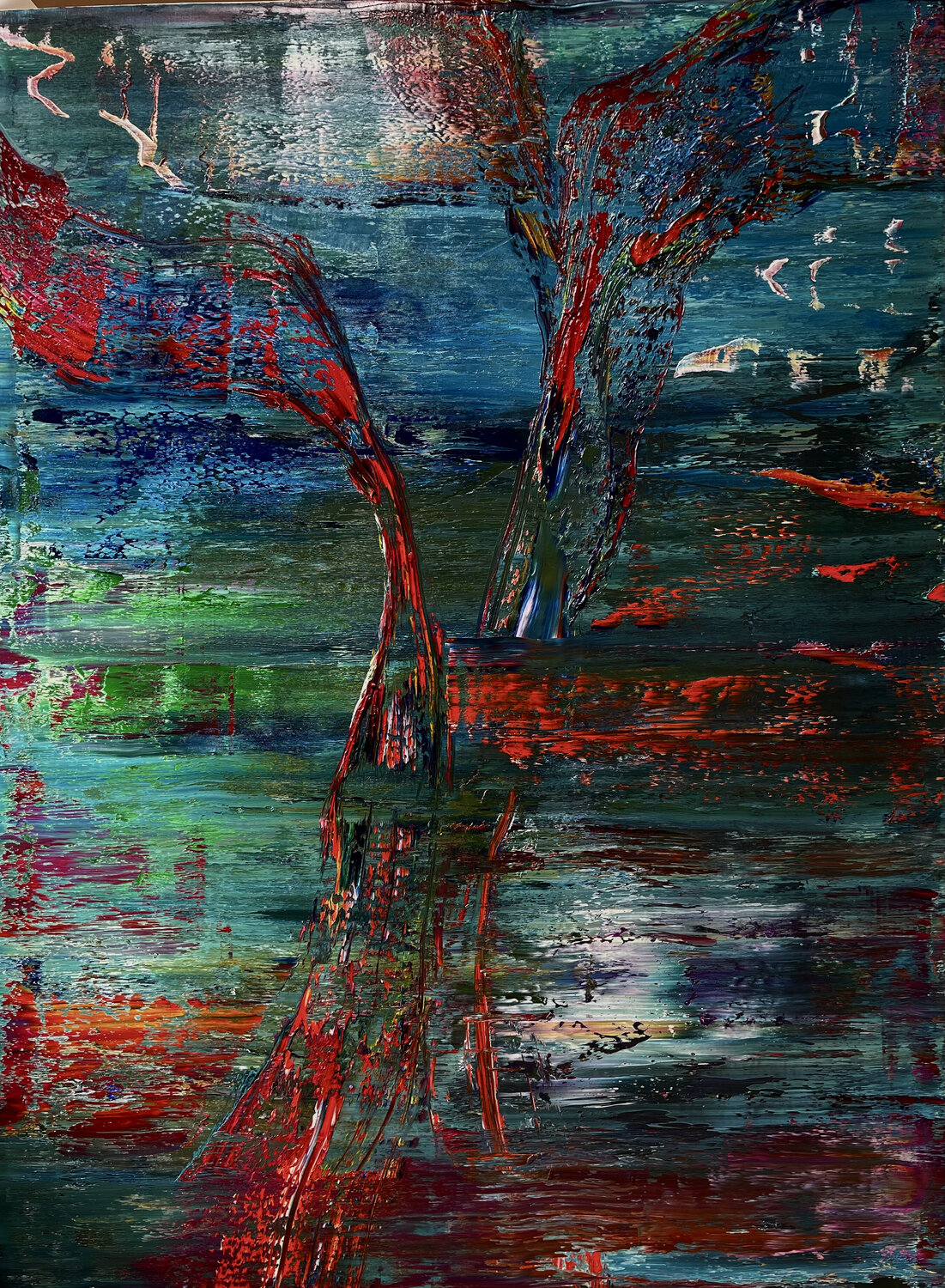 abstract informal no 2096-3 von Robert H N Rich (2023): Malerei Öl auf ...