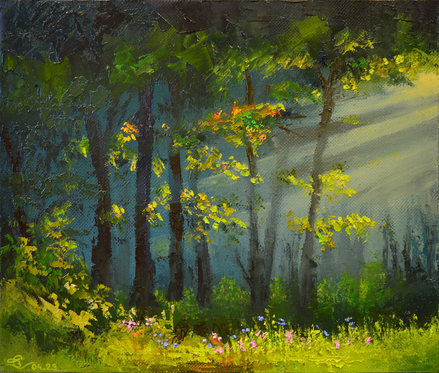 Rays giving life by Vadim Stolyarov (2023) : Painting Oil on Canvas ...