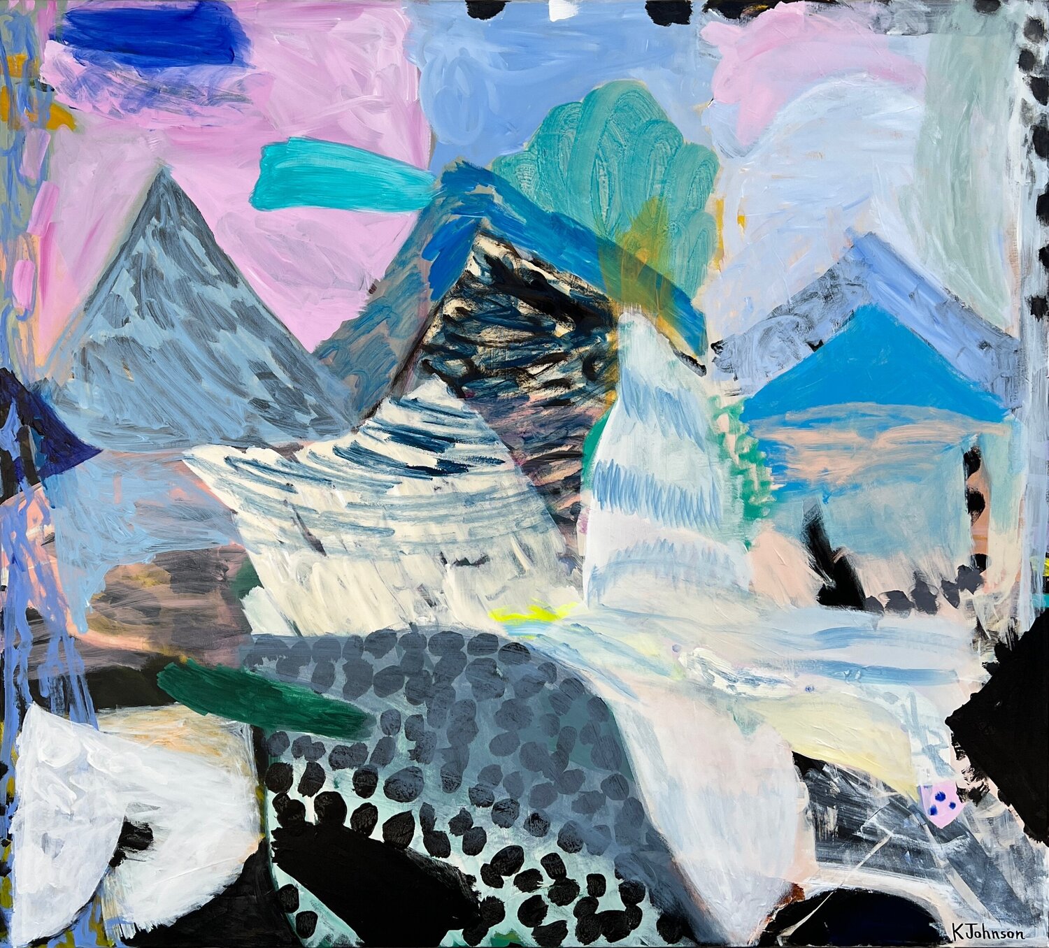 Lost in the Clouds by Kaitlin Johnson (2023) : Painting Acrylic on ...