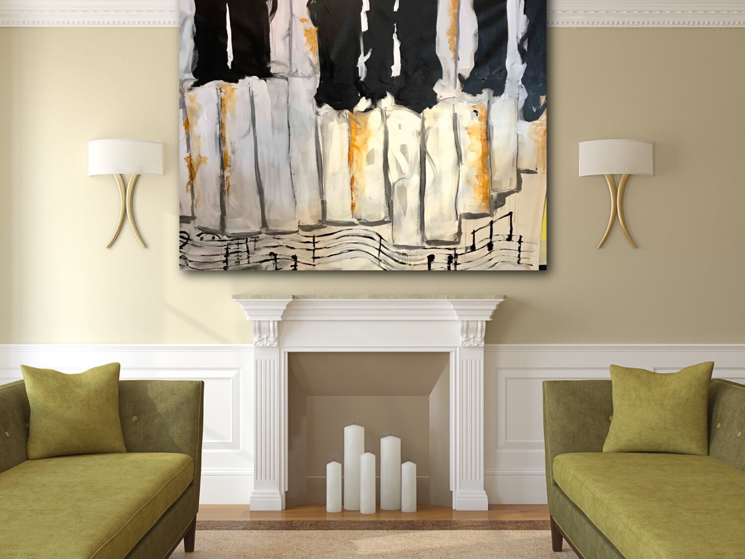 Black keys by Charlie Patton (2024) : Painting Acrylic on Canvas ...