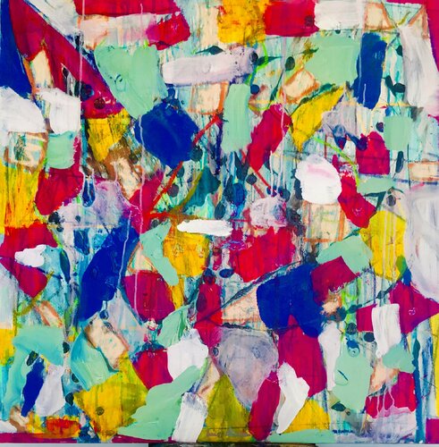 Square Net by Charlie Patton (2020) : Painting Acrylic, Collage on ...
