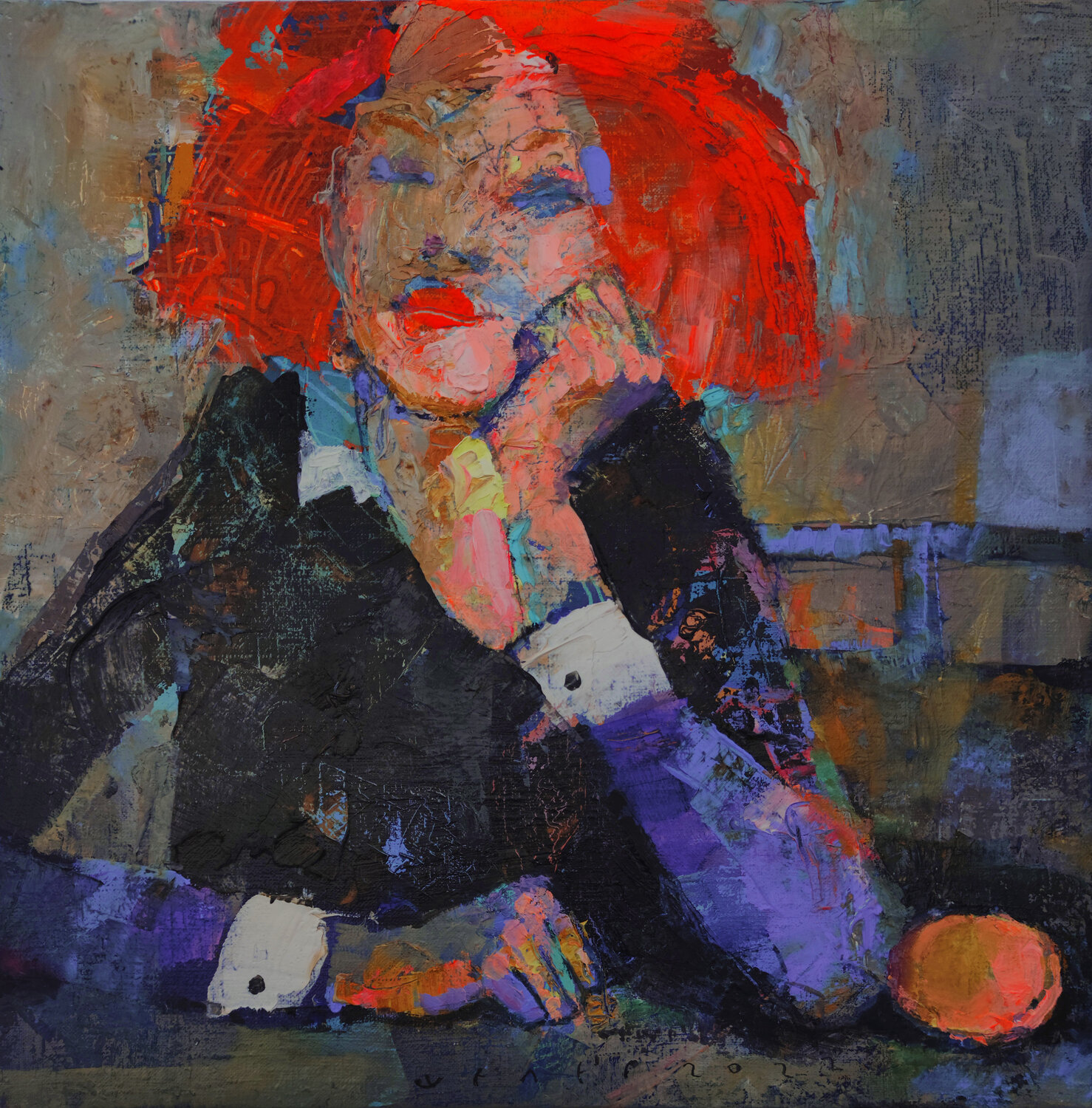 Peach by Viktor Sheleg (2022) : Painting Oil on Canvas - Singulart