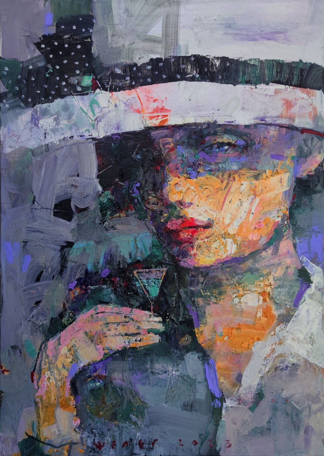 MISTY MINT by Viktor Sheleg (2023) : Painting Oil on Canvas - Singulart