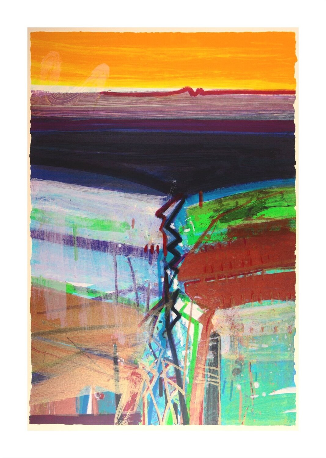 Western Boundary de Barbara Rae (N.D): Impresión Serigrafía - Singulart