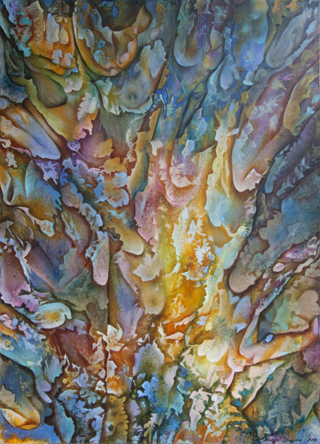 Wisdom tree by Nadezda Stupina (2018) : Painting Acrylic, Oil on Wood ...