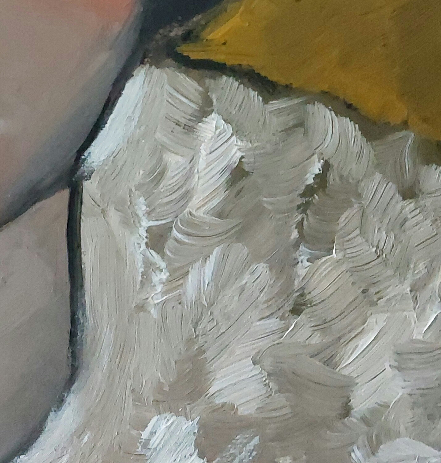 A furry coat von Nelly Van Nieuwenhuijzen (2024): Malerei Acryl auf Holz - SINGULART