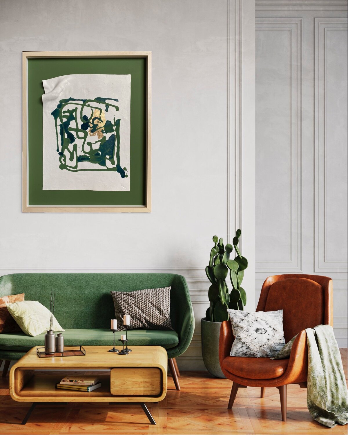 GREEN CALLIGRAFFITI #2 by Isabelle Gautier (2023) : Painting Acrylic ...