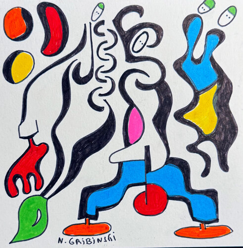 Genesis Flow de Nathalie Gribinski (2025): Obra en papel Fieltro en Papel - Singulart