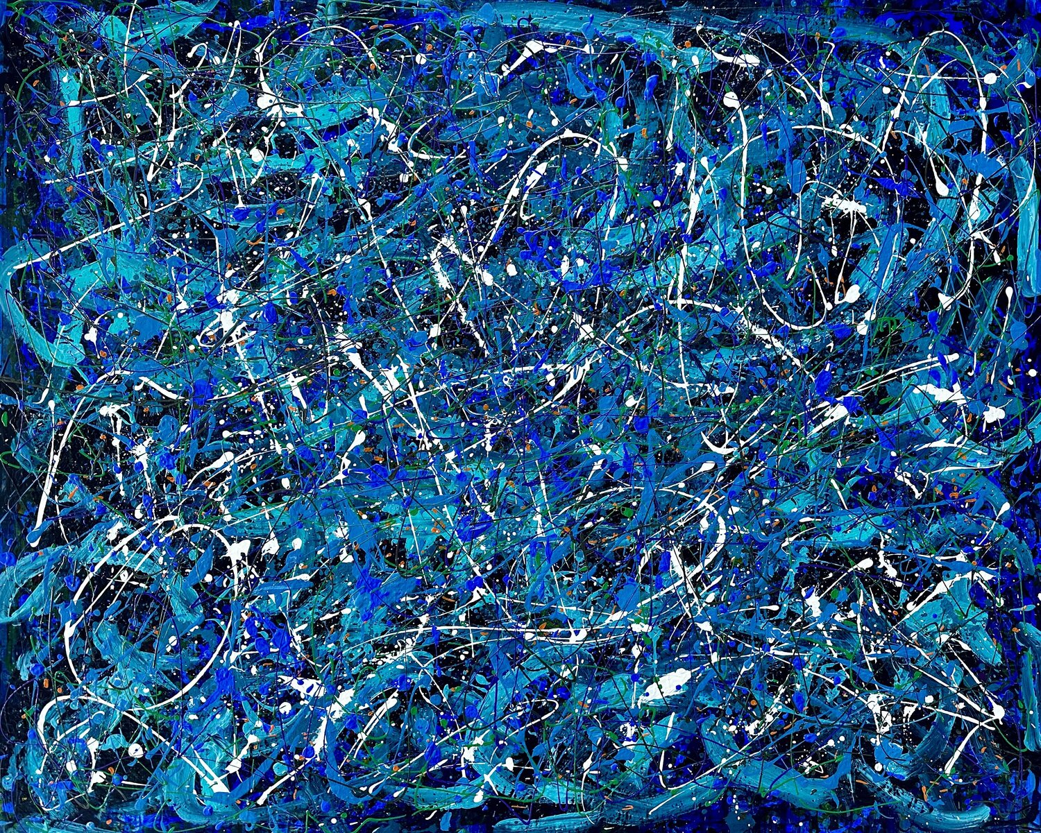 Connections no blue by Inge Thogersen (2024) : Painting Acrylic on ...
