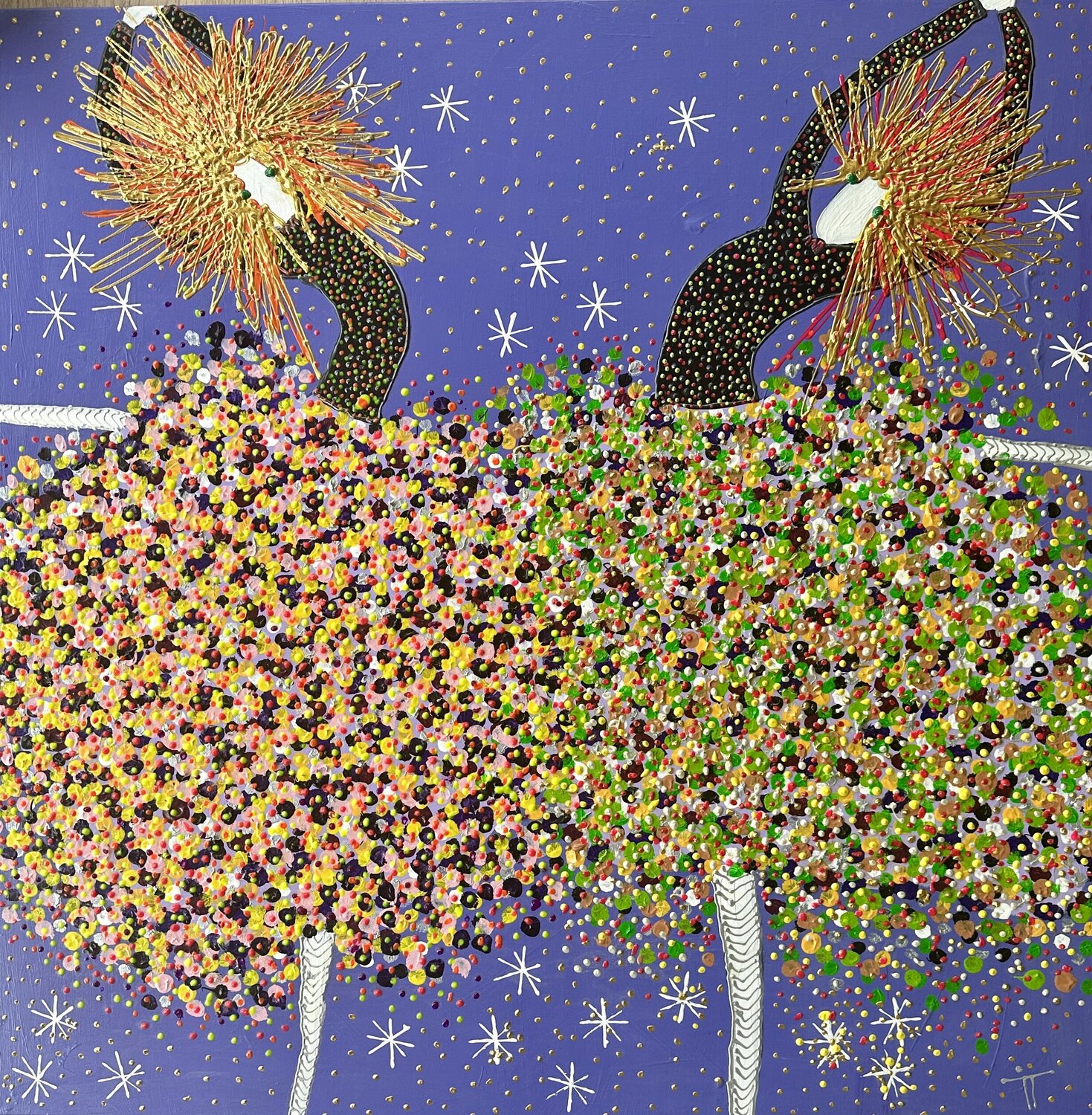 Darlings and stars by Inge Thogersen (2024) : Painting Acrylic on ...