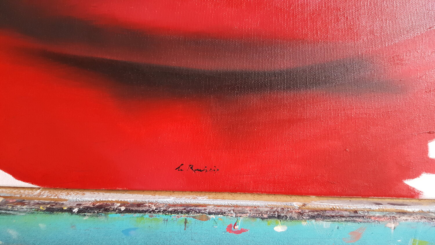 RED SUITS YOU von Luigi Maria De Rubeis (2023): Malerei Acryl, Öl auf ...