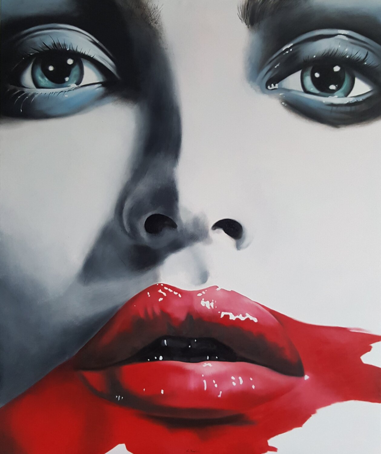 RED SUITS YOU de Luigi Maria De Rubeis (2023): Pintura Acrílico, Óleo ...