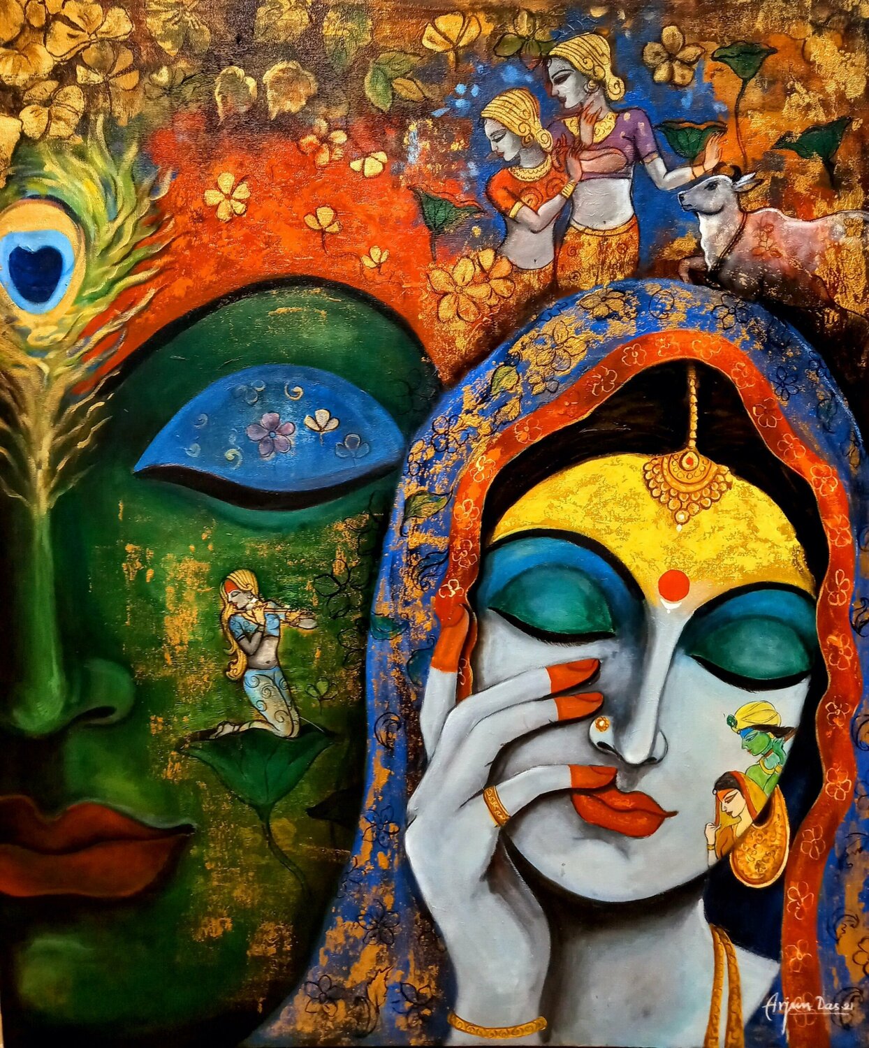 Krishna Acrylic Paintings