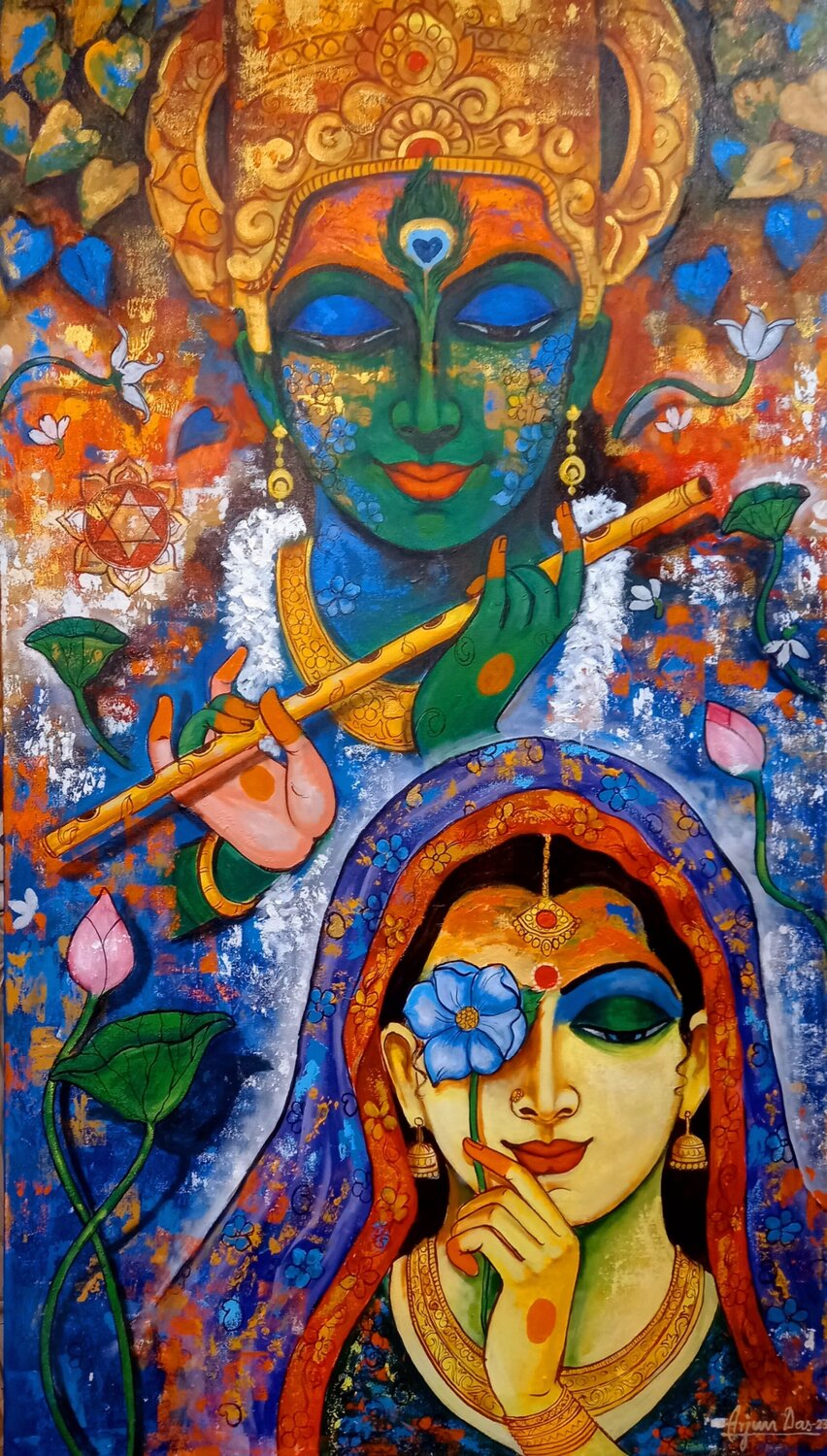 Krishna Abstract Painting