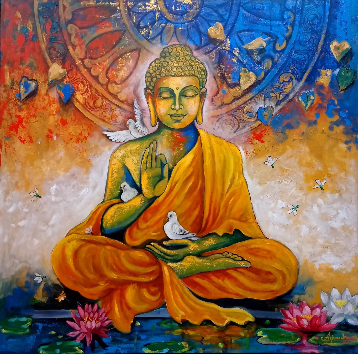 Acrylic Paintings Of Buddha
