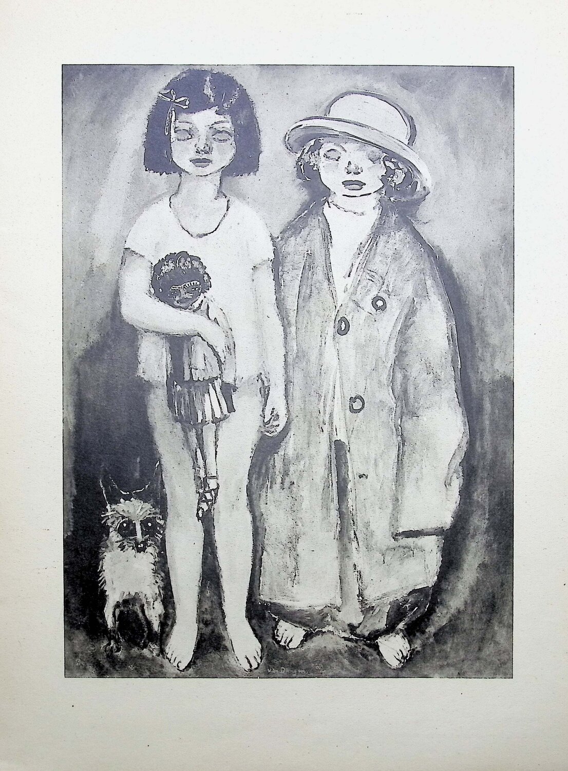 Les deux soeurs, Gravure signée de Kees van Dongen (1925) : Impression Gravure - Singulart