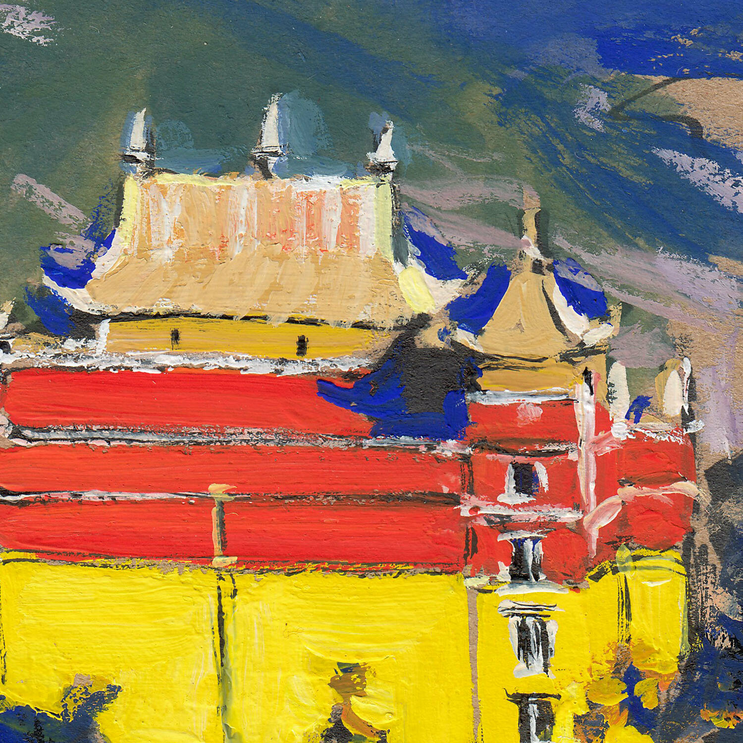 Muli Tibetan Monastery at sunset (sketch) by Evgeniy Monahov (2018 ...
