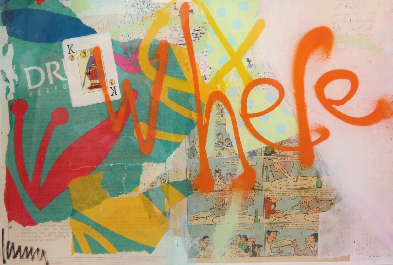 Pink ambition by Laura Tietjens (2019) : Painting Oil, Collage on Wood - SINGULART