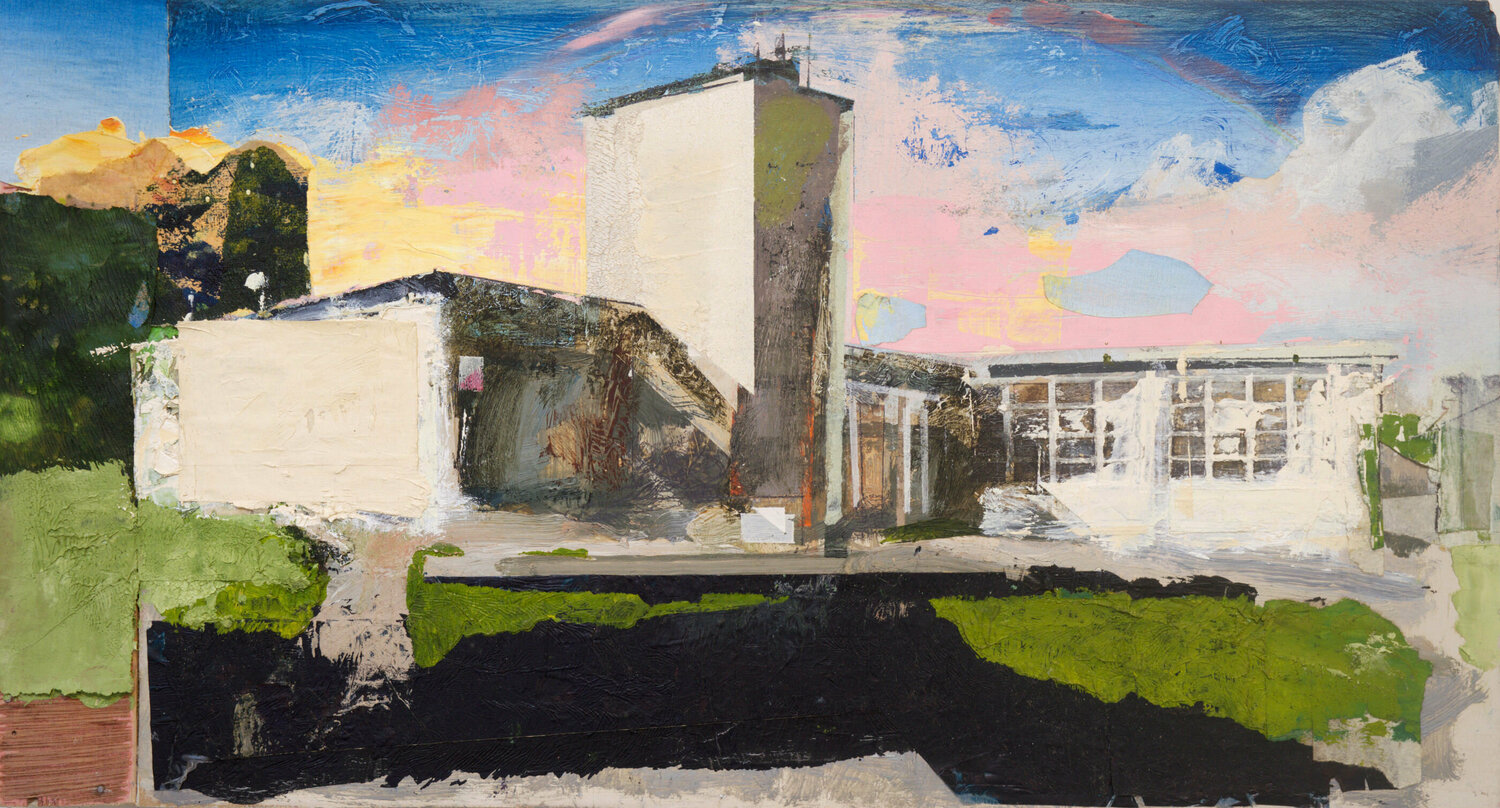 Old School Buildings by Stephen Nolan (2019) : Painting Oil, Collage on ...