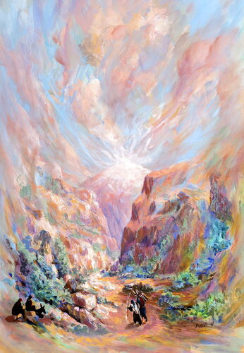 Binding of Isaac I by Yossi Rosenstein (2013) : Painting Acrylic on ...