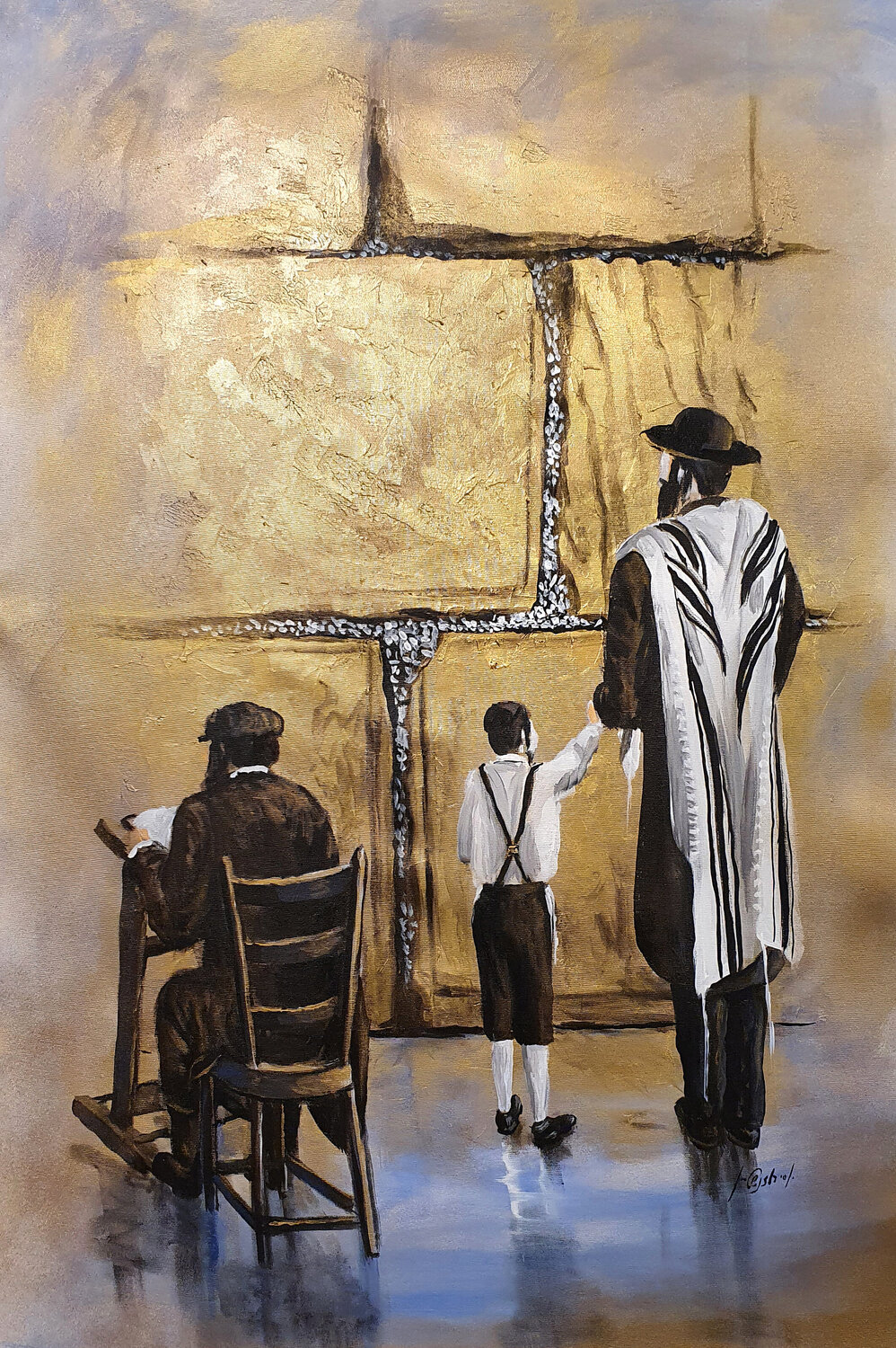 Father and Son at the Western Wall I by Yossi Rosenstein (2011 ...