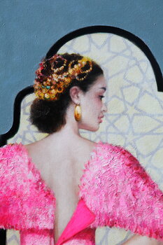The Pink Dress by Emil Aziz (2020) : Painting Oil on Canvas - Singulart