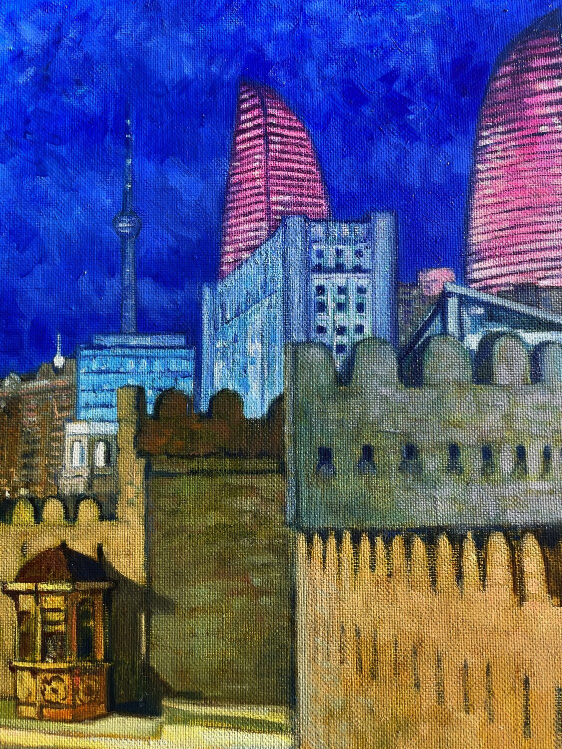 Vincent van Gogh in Baku von Emil Aziz (2023): Malerei Öl auf Leinwand ...