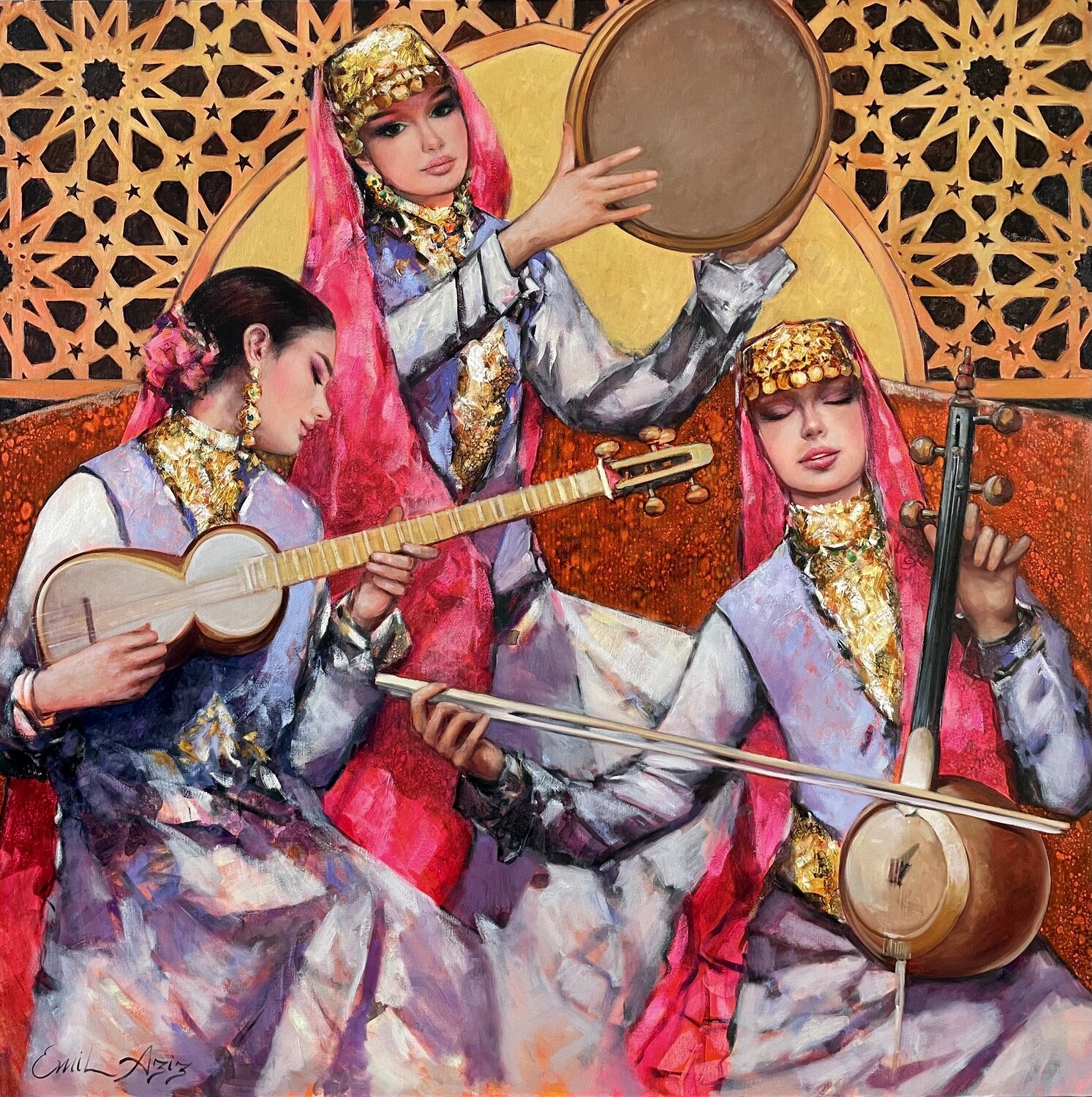 Melodies from Baku by Emil Aziz (2023) : Painting Oil on Canvas - Singulart