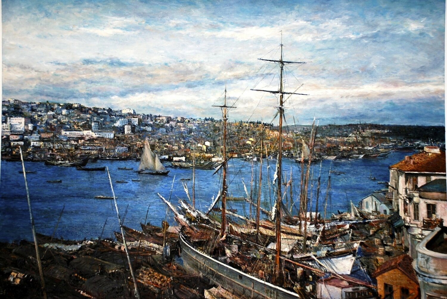 Halic Shipyard by Emil Aziz (2010) : Painting Oil on Canvas - Singulart