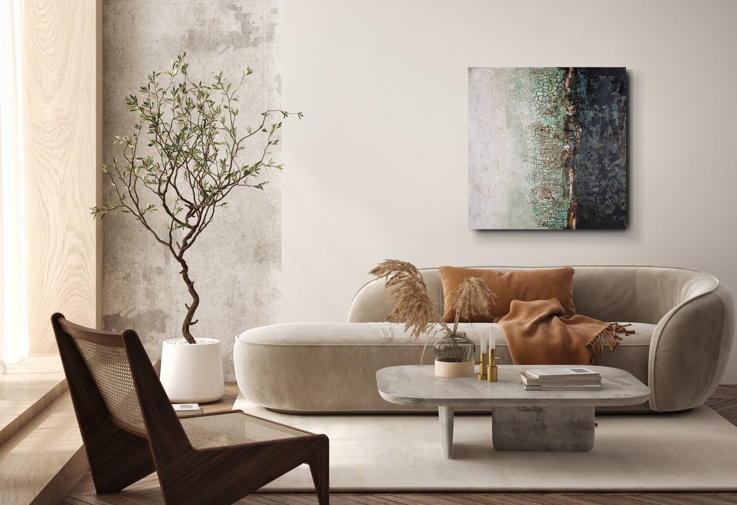 Drawing boundaries von Brigitte Bieri (2024): Malerei Acryl, Pigmente ...