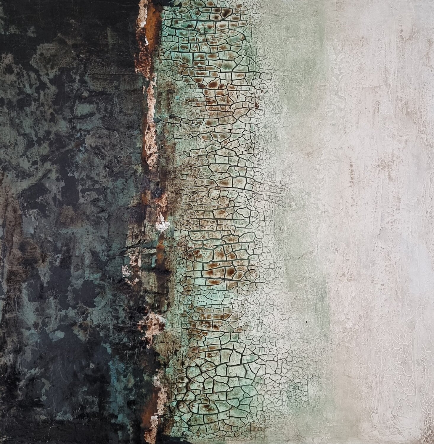 Drawing boundaries von Brigitte Bieri (2024): Malerei Acryl, Pigmente ...